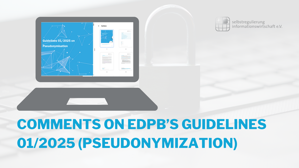 SRIW comments on EDPB’s Guidelines 01/2025 (Pseudonymization): SRIW e.V.